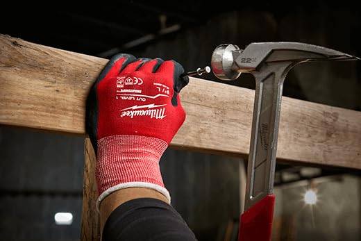 Milwaukee 48-22-8903 X-Large Nitrile Dipped Work Gloves, Red