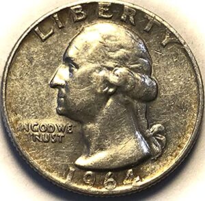 1964 p washington silver quarter seller extremely fine