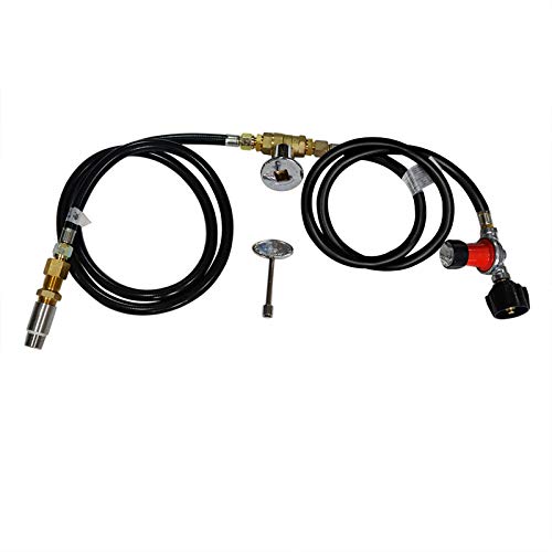 Stanbroil Fire Pit Installation Hose with 1/2" Chrome Key Valve for Propane Gas Connection, 150K BTU Max