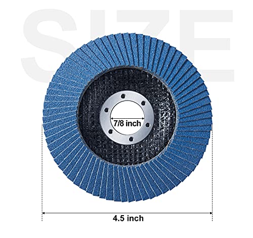 S SATC Abrasive Wheels & Discs 4-1 2 Inch Flap Disc 10 PCS 4.5" x 7/8" 40 60 80 120 Grit Fast Cutting Speed Zirconia Alumina Grinding Disc for Angle Grinder Type #29