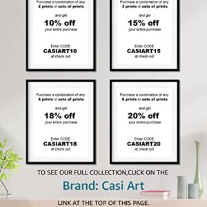 Chinese Calligraphy Wall Art Print Set of 4 8x10 inch Inspirational Symbol Values of Love, Peace, Joy and Serenity