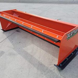 7' XP24 Pullback Skid Steer Snow Pusher Kubota Orange