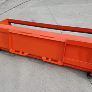 7' XP24 Pullback Skid Steer Snow Pusher Kubota Orange