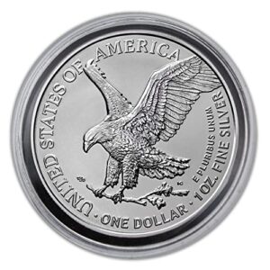 2023 1 oz American Eagle Silver Bullion Coin Brilliant Uncirculated in Capsule with Luxury LED Lighted Presentation Box and a Certificate of Authenticity $1 BU