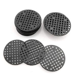 tegg flower pot hole mesh pad 50pcs 45mm black color plastic bonsai bottom grid mat