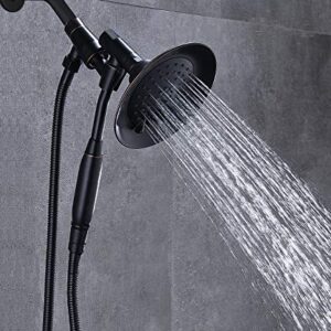 G-Promise Double Height Positioning Shower Head, High Pressure Shower Heads with Handheld Spray, Adjustable Metal Holder, Extra Long Stainless Steel Flexible Hose