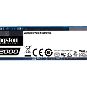 Kingston 250GB A2000 M.2 2280 Nvme Internal SSD PCIe Up to 2000MB/S with Full Security Suite SA2000M8/250G