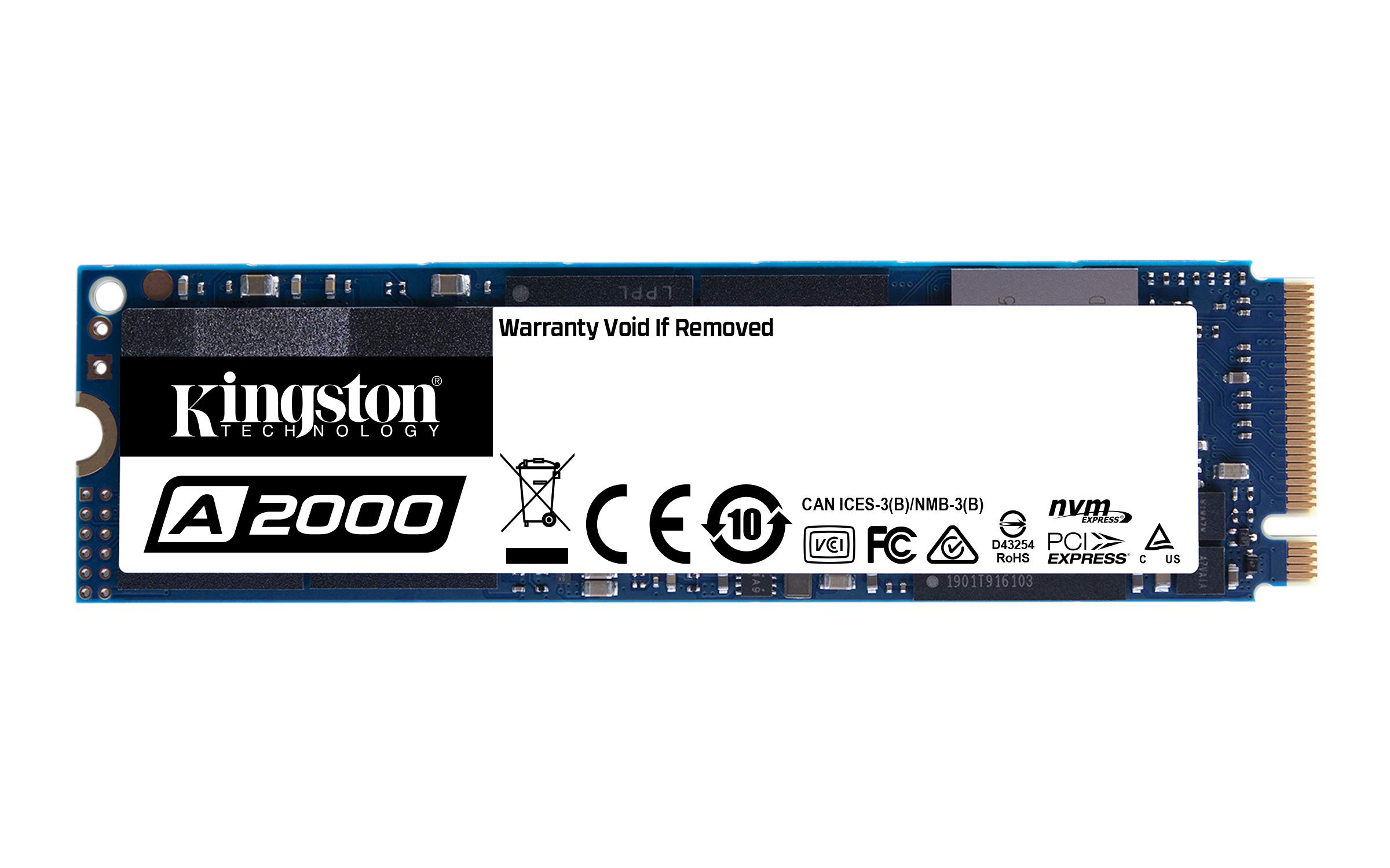 Kingston 250GB A2000 M.2 2280 Nvme Internal SSD PCIe Up to 2000MB/S with Full Security Suite SA2000M8/250G