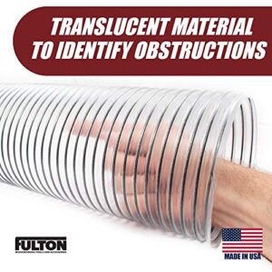 5" x 10' (5 inch diameter by 10 feet long) Ultra-Flex Clear Vue Heavy Duty PVC Dust, Debris and Fume Collection Hose - MADE IN USA!