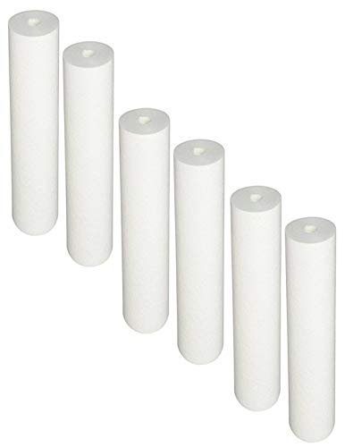 CFS – 6 Pack Sediment Water Filter Cartridges Compatible with PS5-10C Models – Remove Bad Taste & Odor – Whole House Replacement Water Filter Cartridge - 5 Micron - White