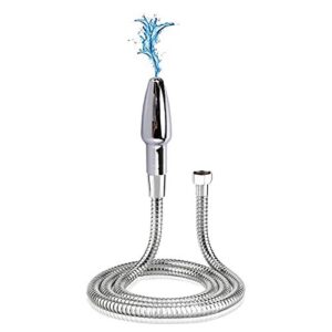 xsexo deep shower douche cleaning system with 59 inch shower hose (silver)