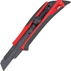 TAJIMA Utility Knife - 1" 7-Point Rock Hard FIN Snap Blade Box Cutter with Dial Lock & 2 Rock Hard Blades - DFC671N-R1