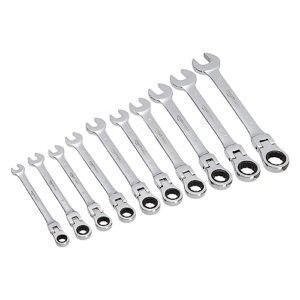 amazon basics flexible gear ratcheting wrench set, 10 pieces