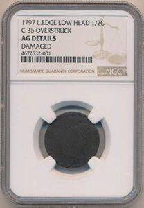 1797 p liberty cap half cent ag details ngc