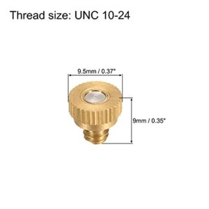 uxcell Brass Misting Nozzle - 10/24 UNC 0.1mm Orifice Dia Replacement Heads for Outdoor Cooling System - 5 Pcs