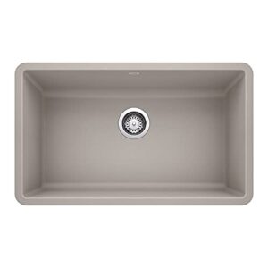 precis 30in. single bowl kitchen sink, concrete gray