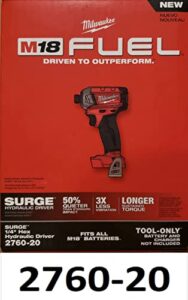 milwaukee m18 fuel surge 18-volt lithium-ion brushless cordless 1/4 in. hex impact driver (tool-only) (non-retail packaging)