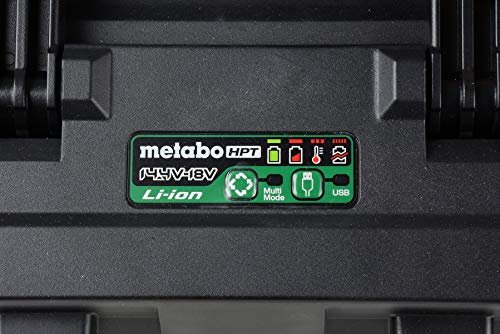 Metabo HPT 4-Port Battery Charger, 36V/18V, Slide-Style Batteries, Rapid Charging Time, Selectable Charging Modes, 2 USB Ports, 2 AC Outlets (UC18YTSL)