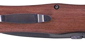 Papa - to the world you're one person but to us you are the world Stainless Steel Folding Pocket Knife with Clip, Wood