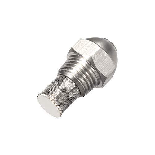 uxcell Mist Nozzle - 1/4BSPT 1.5mm Orifice Dia 304 Stainless Steel Fine Atomizing Spray Tip