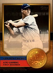 2012 topps golden greats #gg-2 lou gehrig yankees baseball card nm-mt