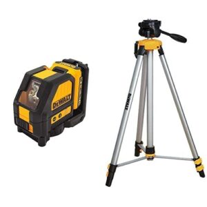 dewalt dw088lg 12v green cross line laser with dw0881t laser tripod