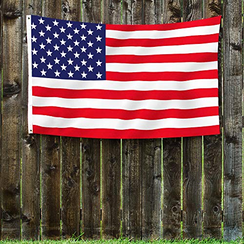 American USA Flag and Gadsden Don't Tread On Me Flag, 2 Polyester Flags, 3 x 5FT, Bright Colors And UV Fading Resistance, Double Stitched And Flags With Brass Grommets