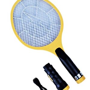 Beastron Bug Zapper, Electric Fly 3000, Yellow Large Size Killer Racket with USB Charging, 1 Pack （Upgraded）