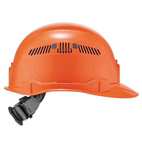 Vented Hard Hat Cap Style, Ratchet Suspension, Class C, Ergodyne Skullerz 8972, Orange