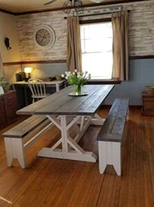 farmhouse style dining room table - benches sold separately - various sizes available