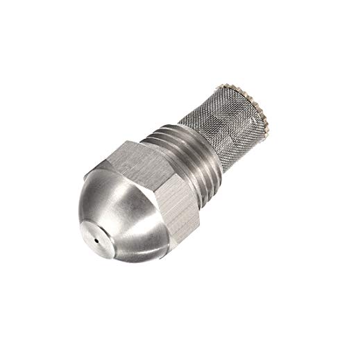 uxcell Mist Nozzle - 1/4BSPT 0.8mm Orifice Dia 304 Stainless Steel Fine Atomizing Spray Tip