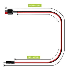 ALLPOWERS Solar Extension Cable with DC5525(5.5mm x 2.5mm) to Anderson Power Pole Port 1.5M 16AWG Solar Panels Kit Tools, Connector for Solar Panel to Portable Generator UPS Battery Backup