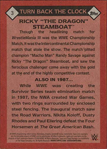 2016 Topps Heritage WWE Turn Back the Clock #3 Ricky The Dragon Steamboat Official Wrestling Trading Card