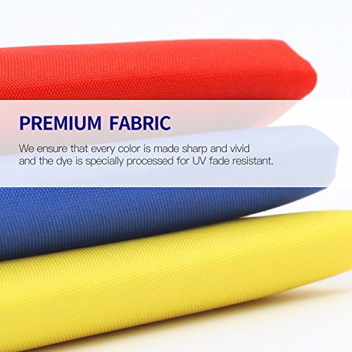 Anley Pack of 2 Fly Breeze 3x5 Foot Solid White Flag - Vivid Color and Fade Proof - Canvas Header and Double Stitched - Plain White Flags Polyester with Brass Grommets 3 X 5 Ft