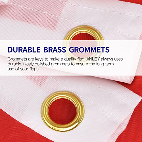 Anley Pack of 2 Fly Breeze 3x5 Foot Solid White Flag - Vivid Color and Fade Proof - Canvas Header and Double Stitched - Plain White Flags Polyester with Brass Grommets 3 X 5 Ft