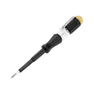 uxcell voltage tester ac 100-500v with 3mm slotted screwdriver with clip for circuit test, black