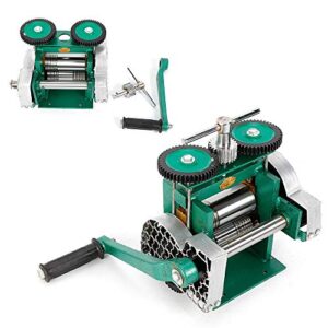 stainless alloy manual rolling mill machine assembled jewelry metal wire reducing thickness press 85mm tablett green jewelry diy tool