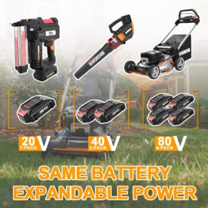 ANTRobut Replacement Worx 20V Battery and Charger Kit for Worx WA3525 WA3520 WA3575 WA3578 20V PowerShare 3.5Ah Battery, for Worx 20V and 40V (2X20V) Cordless Tools