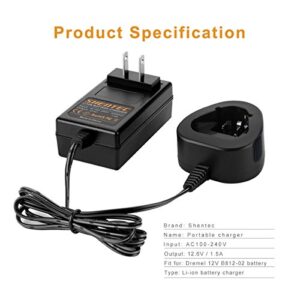 Shentec 12V Li-ion Battery Charger Compatible with Dremel 12V 8200 8220 8300 B812-02 B812-03 Battery(NOT for Ni-MH/NI-CD Battery)