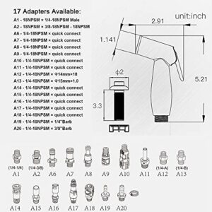 Houtingmaan Kitchen Sink Sprayer,Dual Function Kitchen Side Sprayer with Adjustable Flow Controller,Kitchen Sprayer Head Replacement Brushed Nickel,Side Sprayer for Kitchen Sink with Hose and Holder