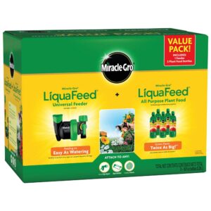 miracle-gro liquafeed universal feeder and miracle-gro liquafeed all purpose plant food (value pack)