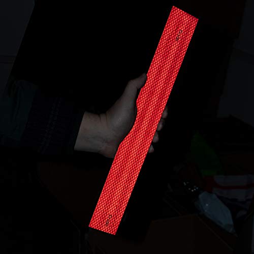 STARREY Reflective Tape 1 inch Wide 15 FT Long DOT-C2 High Intensity Red - 1 inch Trailer Reflector Safety Conspicuity Tape for Vehicles Trucks Bikes Cargos Helmets