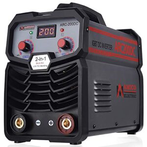 Amico ARC-200, 200-Amp Stick Arc & Lift-TIG Combo Welder, 100-250V Wide Voltage, 80% Duty Cycle, Compatible with all Electrodes: E6010 E6011 E6013 E7014 E7018 etc.