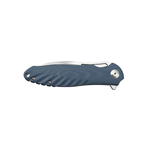 Firebird GANZO FH71 Folding Pocket Knife D2 Steel Flip Blade Anti-Slip G10 Handle with Clip Camping Hunting Gear Fishing Outdoor Folder EDC Knife (Grey)