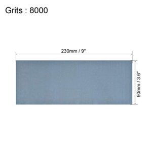 uxcell 5pcs 8000 Grits Wet Dry Waterproof Sandpaper Assortment 3.6-inch X 9-inch Abrasive Paper Sheets for Wood Furniture Metal Polishing