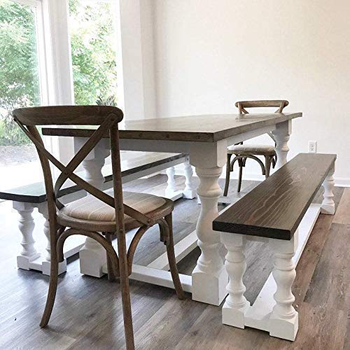 CAROLINA LEG CO. Maple Monastery Bench Legs - Replacement Coffee Table Legs - Unfinished - Set of 4 - Made in NC - Dimensions: 3.5" x 16"