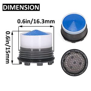 1.2GPM Faucet Replacement Part Insert Filter, Restrictor Aerator, 16.5mm/0.65Inch, 4 Pack