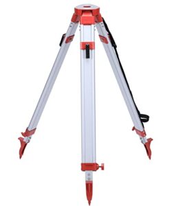 surveying tripod, aluminum survey tripod with 5/8-inch 11-threaded flat head quick clamp for auto level