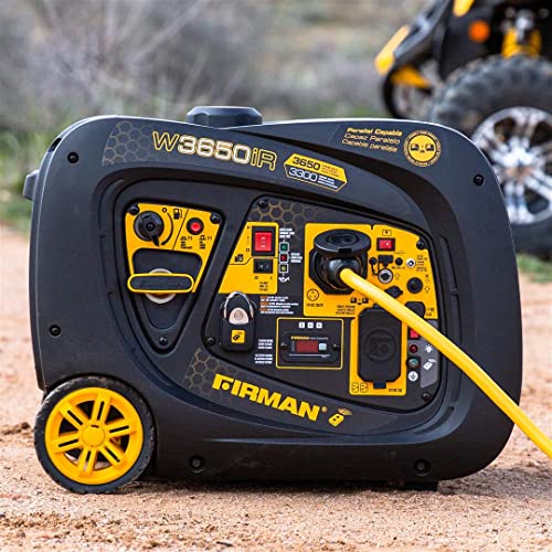 FIRMAN W03383 Remote Start Gas Generator - 3650/3300W,Black