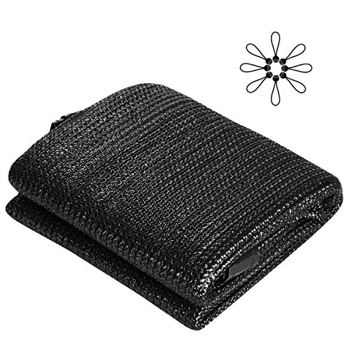 VIVOSUN Sunblock Shade Cloth, 50%-60% Shade Net, 6.5' x 6.5' Black Garden Shade Mesh with Grommets for Plant Covers, Swimming Pools, Patios, and Yards